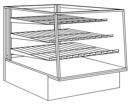 Spartan 97048-36 Mini Non-Refrigerated Display Case 36" X 48"