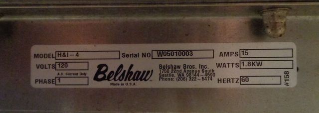 Belshaw Heat And Ice- Icing Table, Model: H&I-4